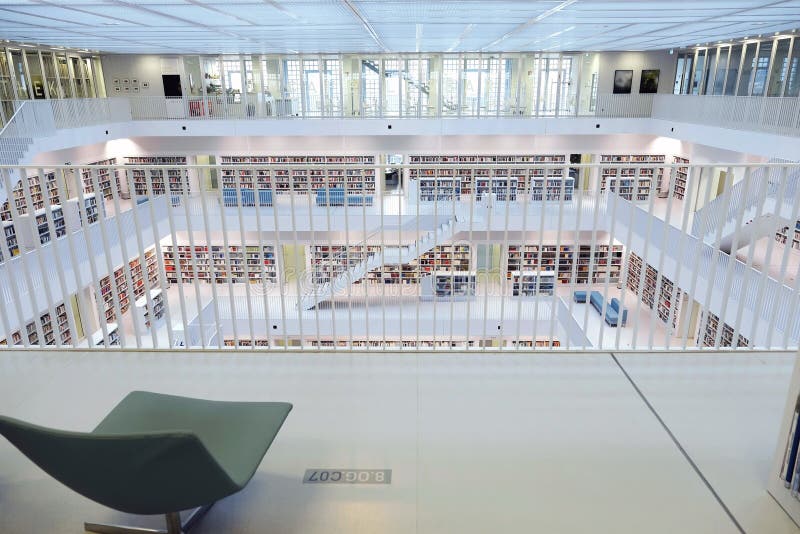 Modern Interior Design in the City Library of Stuttgart, Germany ...
