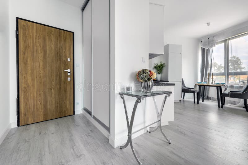 Modern Interior Design - Corridor Stock Image - Image of flat, estate ...