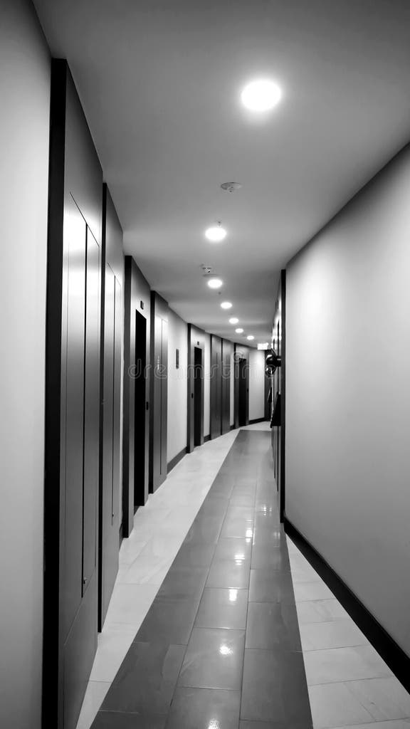Modern Interior Design of a Corridor in Residence Stock Photo - Image ...