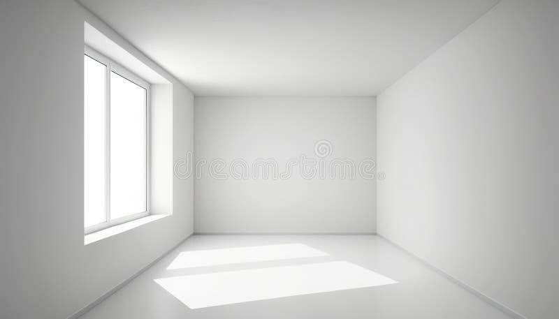 Modern Interior Design 3D. White Clean Empty Architecture Interior ...