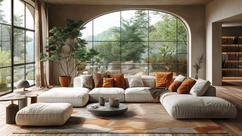 The Modern Interior Design Inspiration Stock Illustration ...