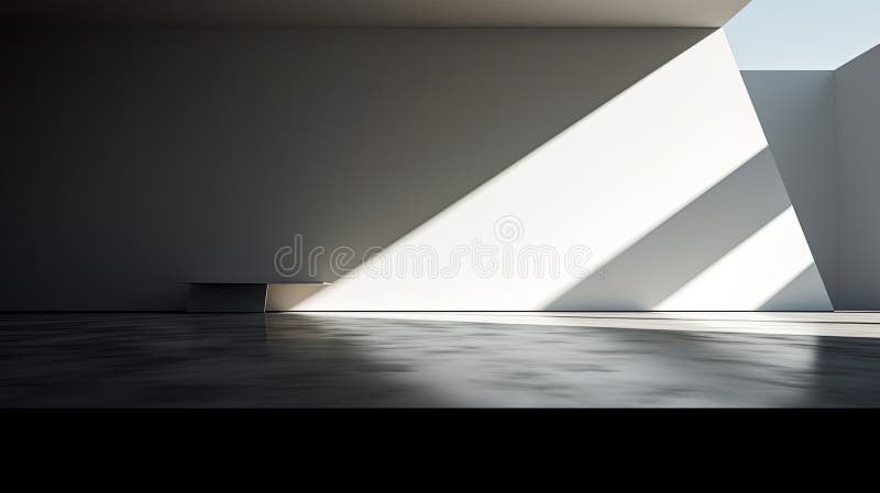 Modern Interior Design with Light and Shadows Play GenerativeAI Stock ...