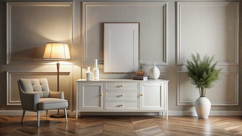 Modern Interior Design Mockup Showcase Your Art Print on a Stylish ...