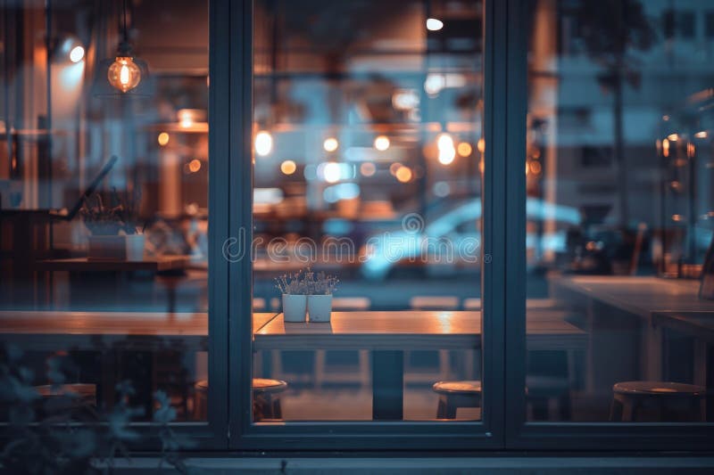 A Modern Interior Design Setting with a Table and Chairs Facing a ...