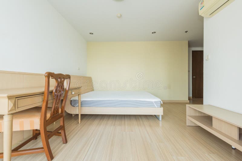 Modern Peaceful Bedroom Interior Design in Apartment. Stock Image ...