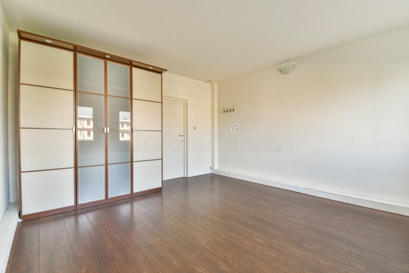 Modern Interior Design with Storage Cabinet Stock Image - Image of ...