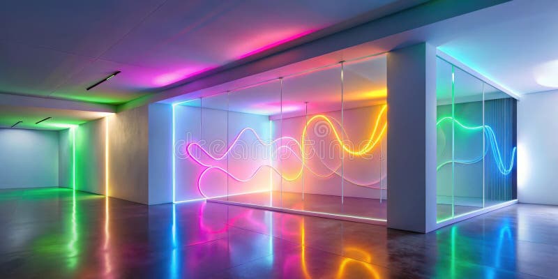 Modern Interior Design with Vibrant Neon Light Installations ...