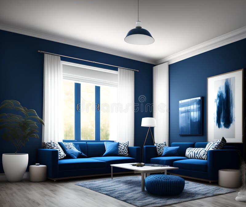 Modern Interior, Generative AI Illustration Stock Illustration ...