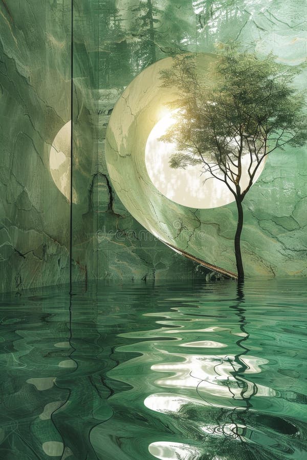 A Modern Interior in a House in Nature. Environmental Design Stock ...