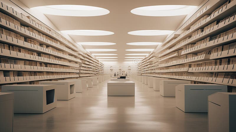 Modern Interior Archive Room with Archive Boxes Shelf Folders Documents ...