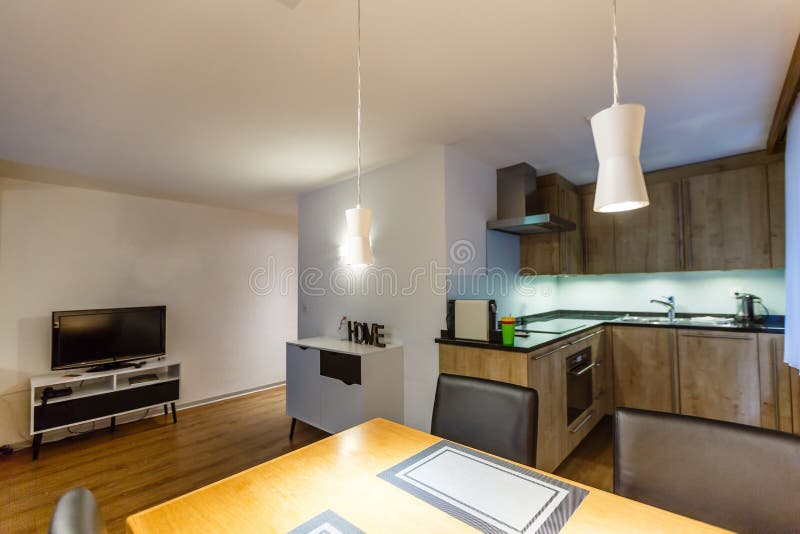 Modern Interior of a Living Room Studio Stock Image - Image of room ...