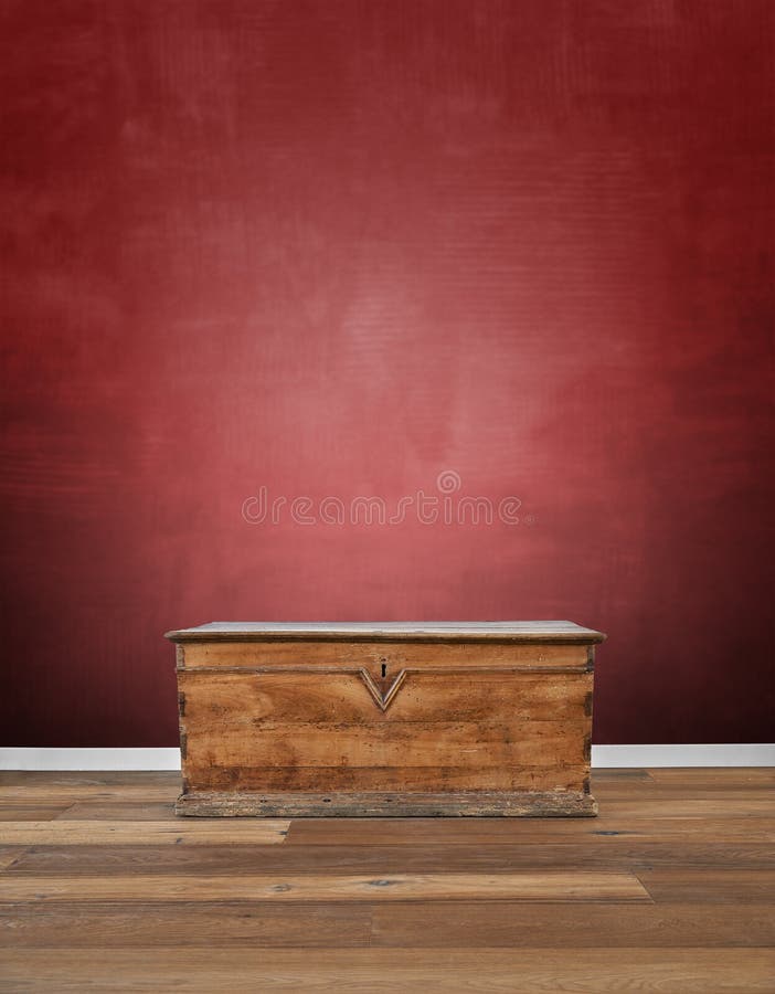 Modern Interior with Old Wooden Chest Stock Image - Image of hanging ...