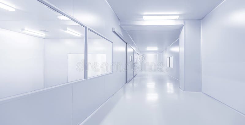 Modern Interior Science Laboratory Or Factory Background Stock Image ...