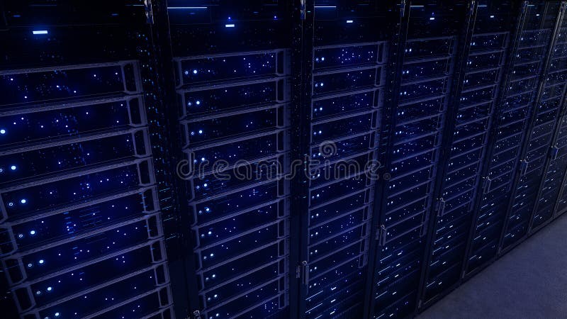 Big 3D servers farm stock illustration. Illustration of webdesign - 105627