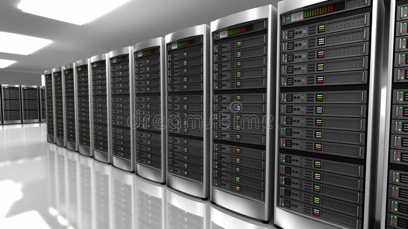 3D 4K Server Room - Data Center - Storage/ Hosting/ Fast Internet ...
