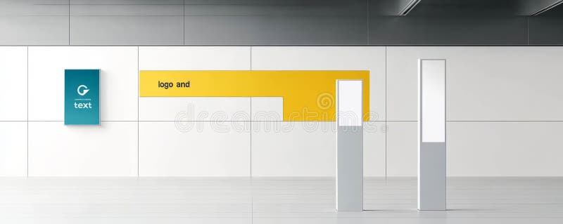 Modern Interior Signage System Featuring Wall Mounted Sign and ...