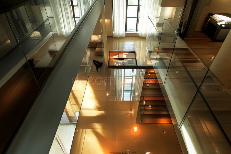 Modern Interior Space with Glass Elements and Natural Light ...