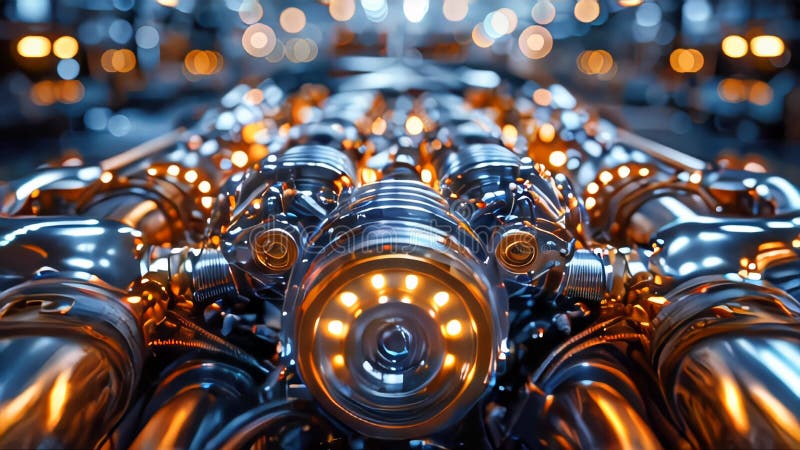 Modern Internal Combustion Engine from a Car, Concept Service and Car ...