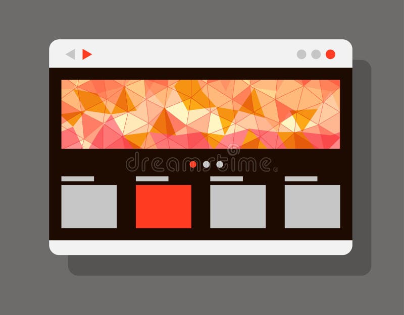 Modern Internet Browser Window Stock Vector - Illustration of browser ...