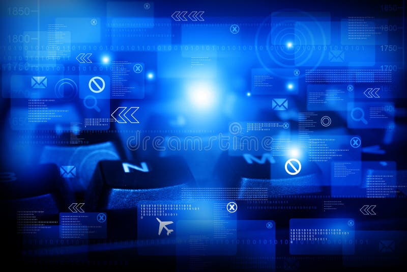 Modern Internet Communication Technology Stock Illustration ...