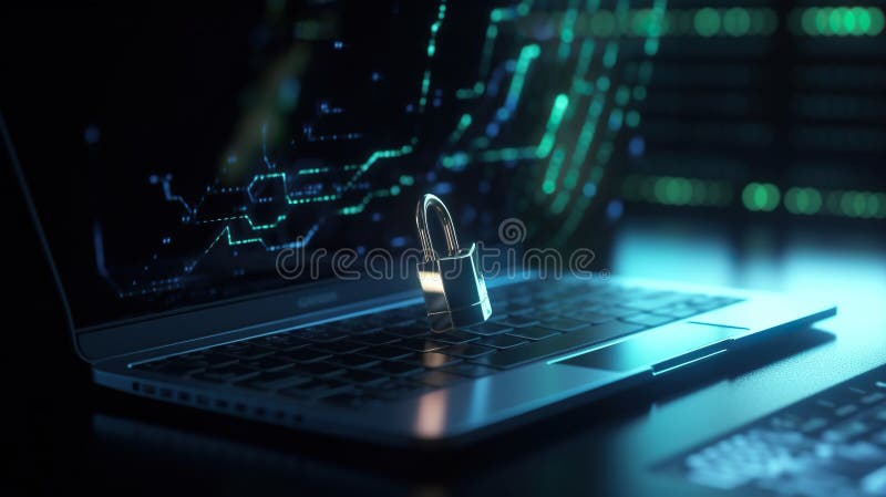 Modern Internet Technology Safety Lock Background, Secure and ...