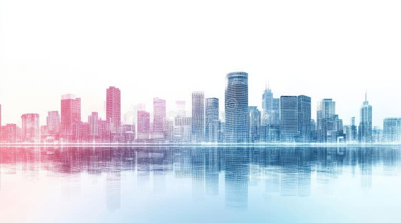 Modern City Skyline Architecture Stock Illustration - Illustration of ...