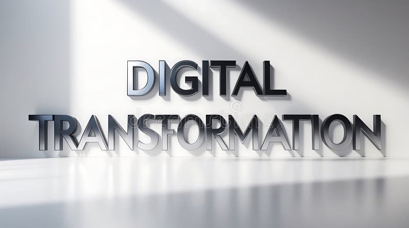 Modern Interpretation of Digital Transformation on Sleek Background ...