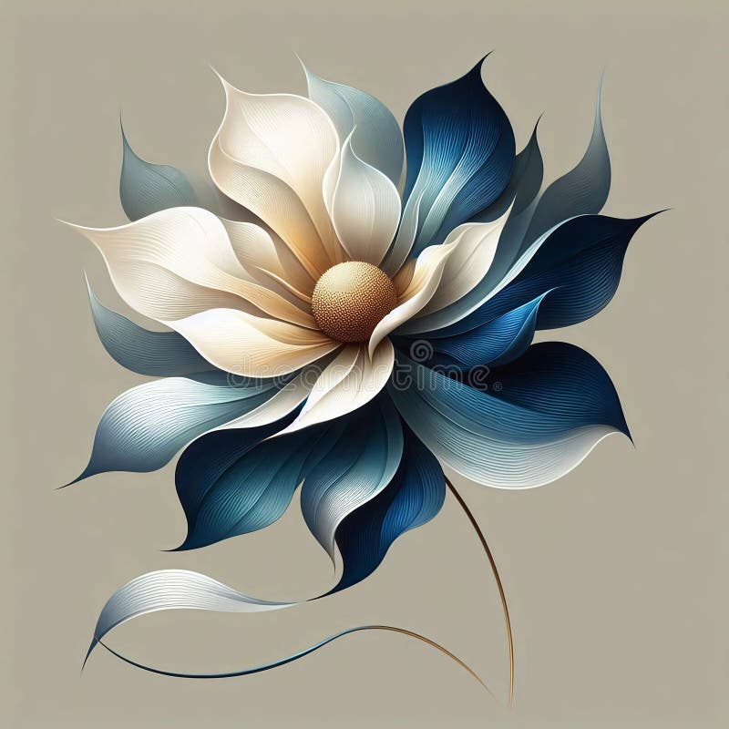 A Modern Interpretation of a Flower Showcasing Dynamic Shapes and a ...