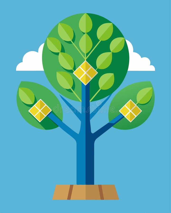 A Modern Interpretation of a Tree with Solar Panels instead of Leaves ...