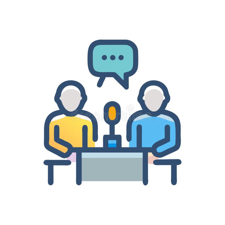 Modern Interview Logo Design Stock Image - Illustration of discussion ...