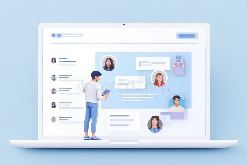Modern Intranet Interface Design - Business Networking Stock ...