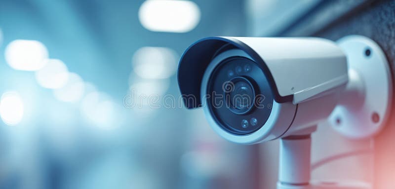 Modern IP CCTV Camera System in Blue Toning Ensures Security ...