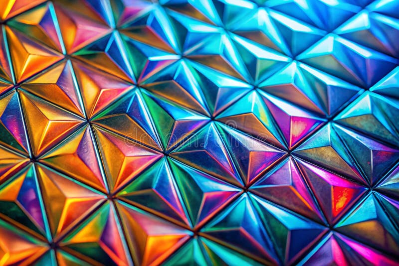 Modern Iridescent Triangular Texture As Abstract Background, Macro ...