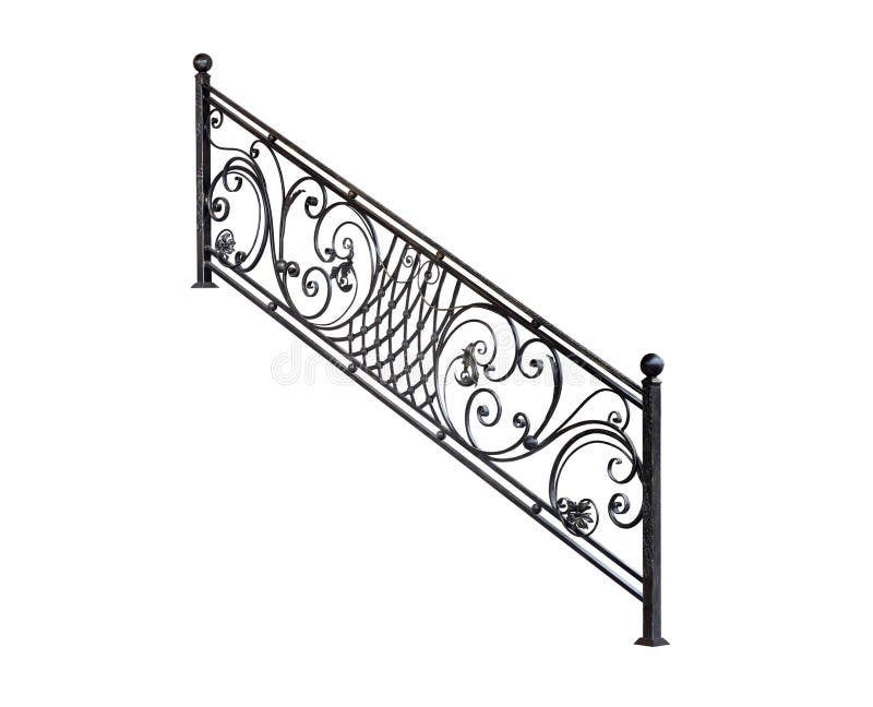 Modern Iron Railing Staircase Steps. Stock Image - Image of background ...