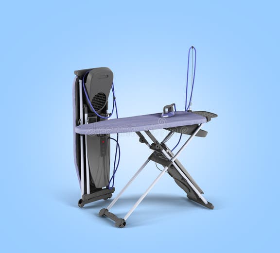 Modern Ironing Board and Iron 3d Render on Blue Gradient Stock ...