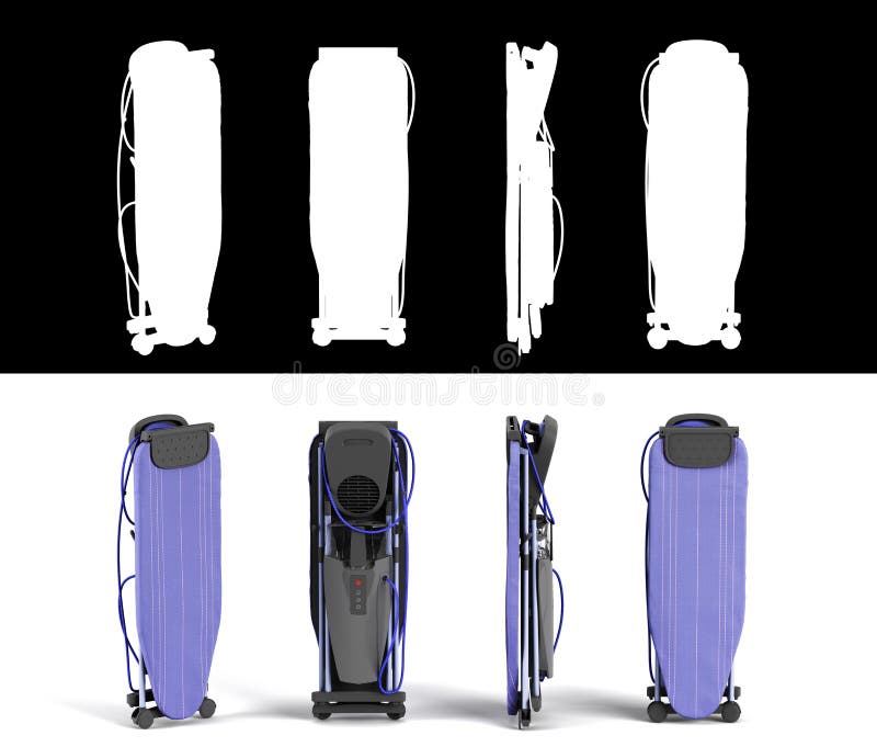 Modern Ironing Boards and Iron 3d Render on White with Alpha Stock ...