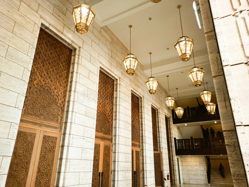 Modern Islamic Architecture in the Great Mosque of Algiers Stock Image ...