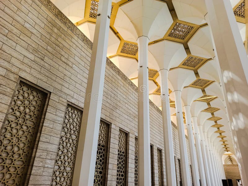 Modern Islamic Architecture in the Great Mosque of Algiers Stock Image ...