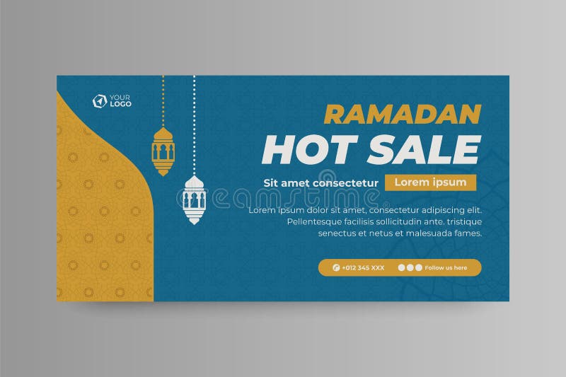 Modern Islamic Banner stock vector. Illustration of holy - 237678429