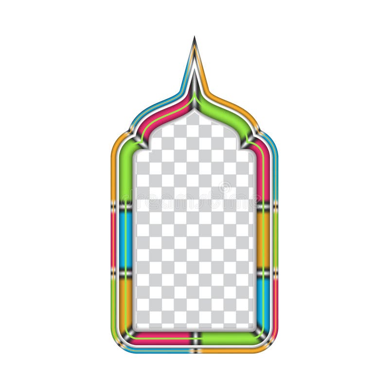 Modern Islamic Vector Frame Border with Current Colors a Stylish Design ...