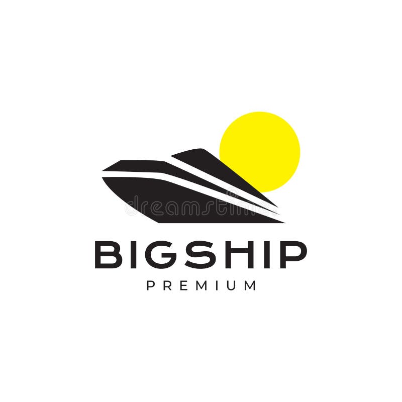 Modern Isolated Big Ship Logo Design Stock Vector - Illustration of ...