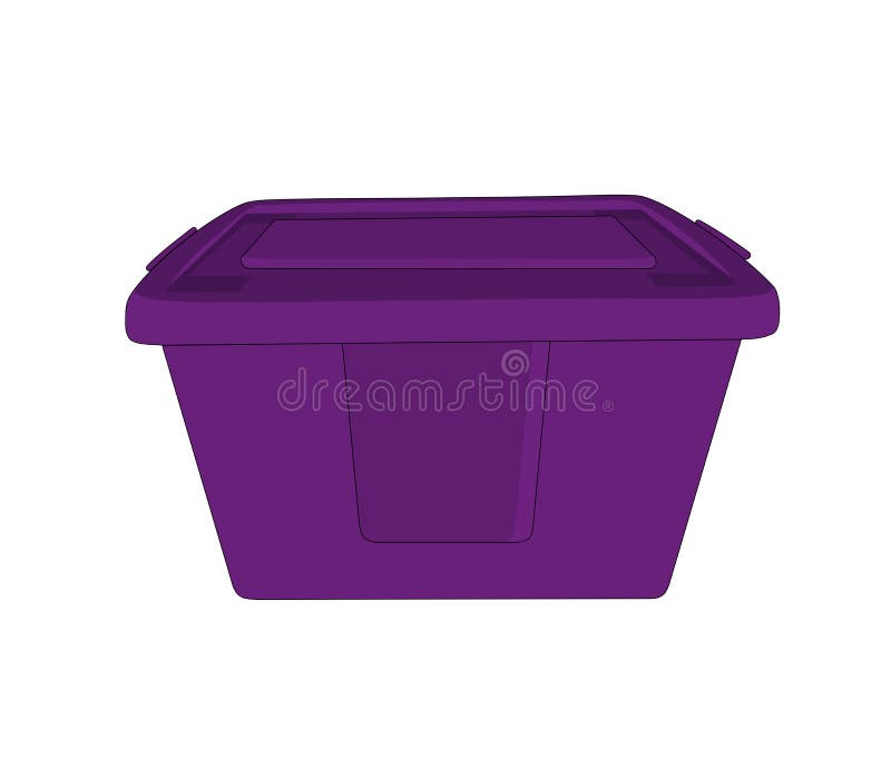 Modern Violet Plastic Toolbox Stock Vector - Illustration of storage ...
