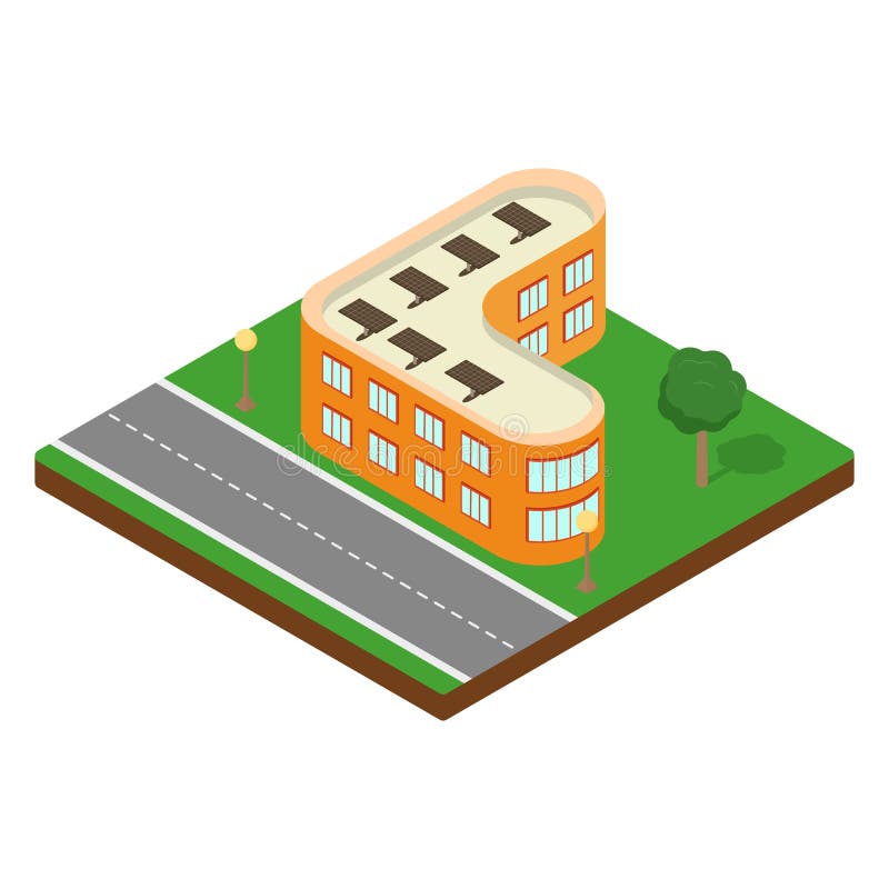 Modern Isometric Building. Isometric Icon or Inforgraphic Element Stock ...