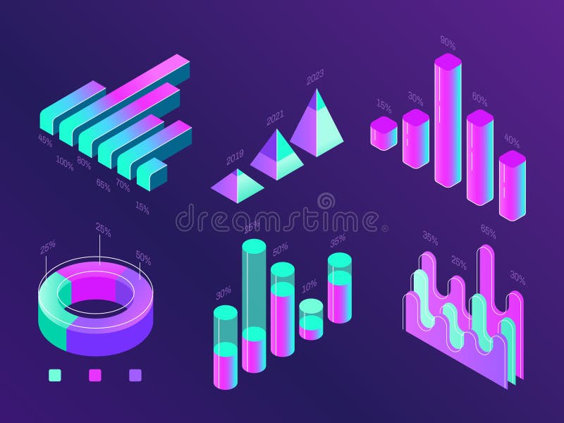 Isometric Big Data Analytics. Analytical Infographic Statistic Dashboard. 3d Vector Illustration ...