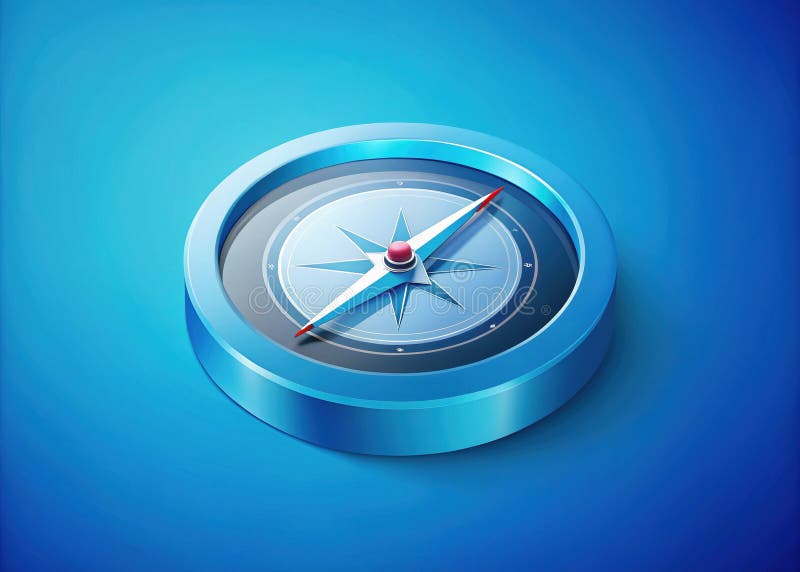 Modern Isometric Compass Icon: a Sleek Educational Tool for Geometry ...