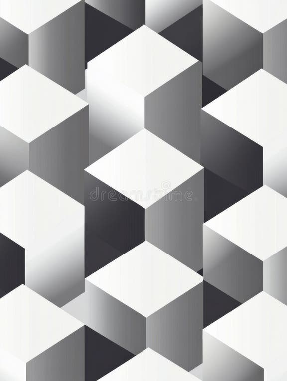 Modern Isometric Cube Pattern Featuring Structured Spacing and ...