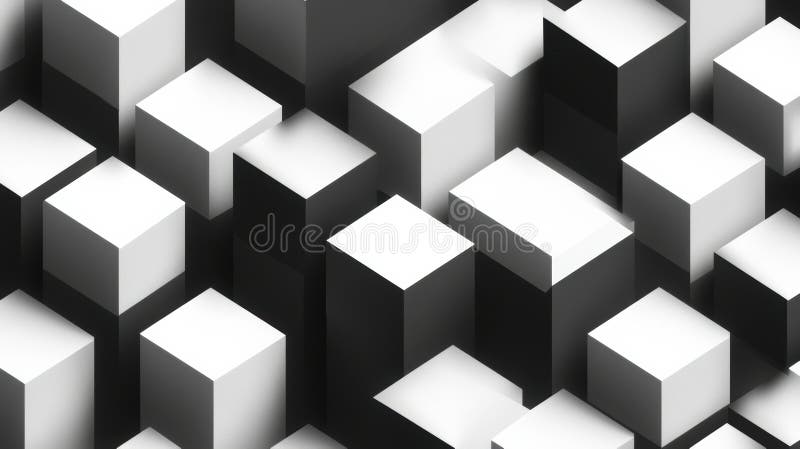 Modern Isometric Cube Pattern with Structured Spacing and Soft Shadows ...
