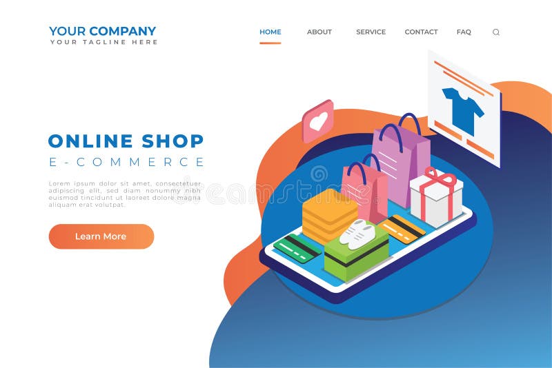 Header: E-commerce and World Wide Connections II Stock Illustration ...