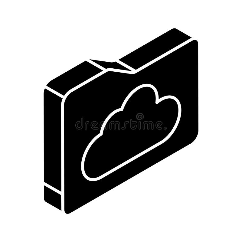 Modern Isometric Vector of Cloud Folder Isolate on White Background ...