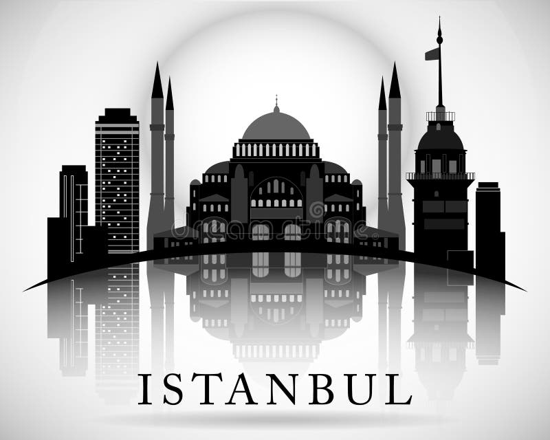 Modern Istanbul City Skyline Design. Turkey Stock Vector - Illustration ...